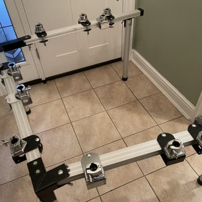 Pearl Drum Rack designed by Jeff Porcaro with 14 clamps & | Reverb