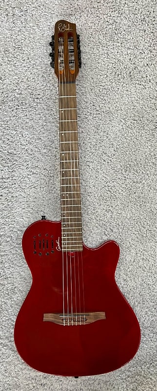 Godin Multiac Mundial Aztek Red Nylon Acoustic Electric | Reverb