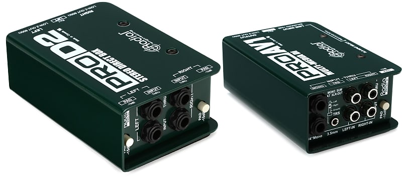 Radial ProD2 2-channel Passive Instrument Direct Box Bundle | Reverb
