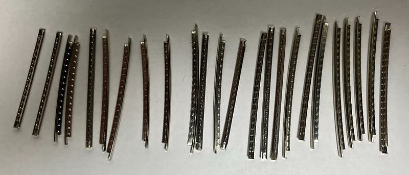 2 Sets of Pre-Cut, 12.5 Inch Pre-Radiused Medium Frets | Reverb UK