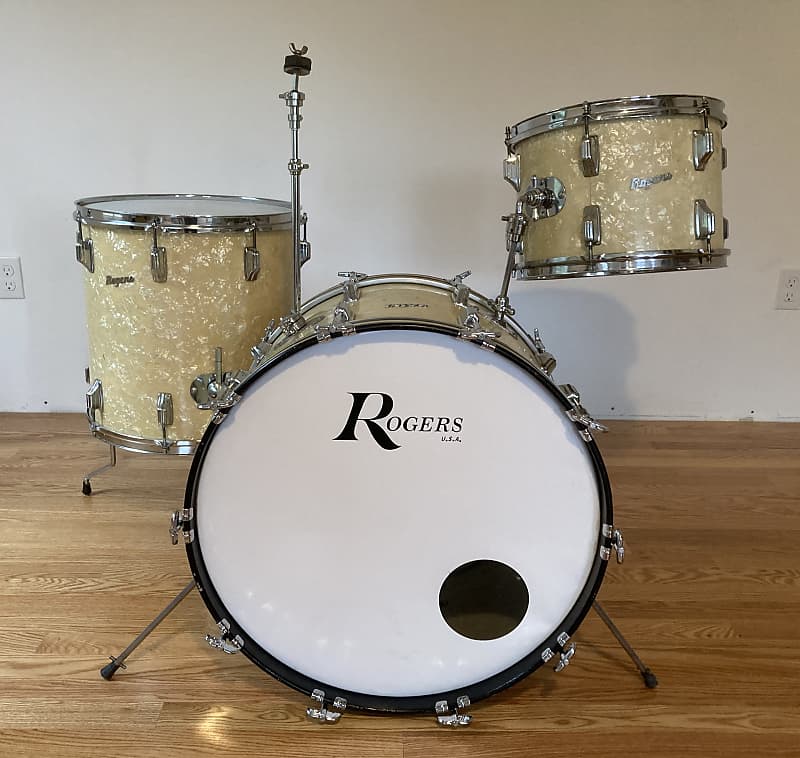 Rogers Starlighter 1971 - White Marine Pearl | Reverb