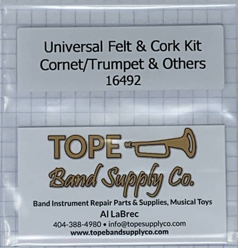 Universal Cornet and Trumpet (3 valve) Felt and Cork Kit | Reverb
