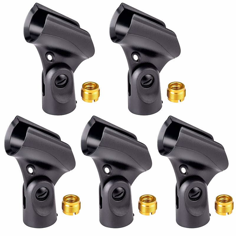 Universal Microphone Clip Holder With Nut Adapters 5/8" To | Reverb