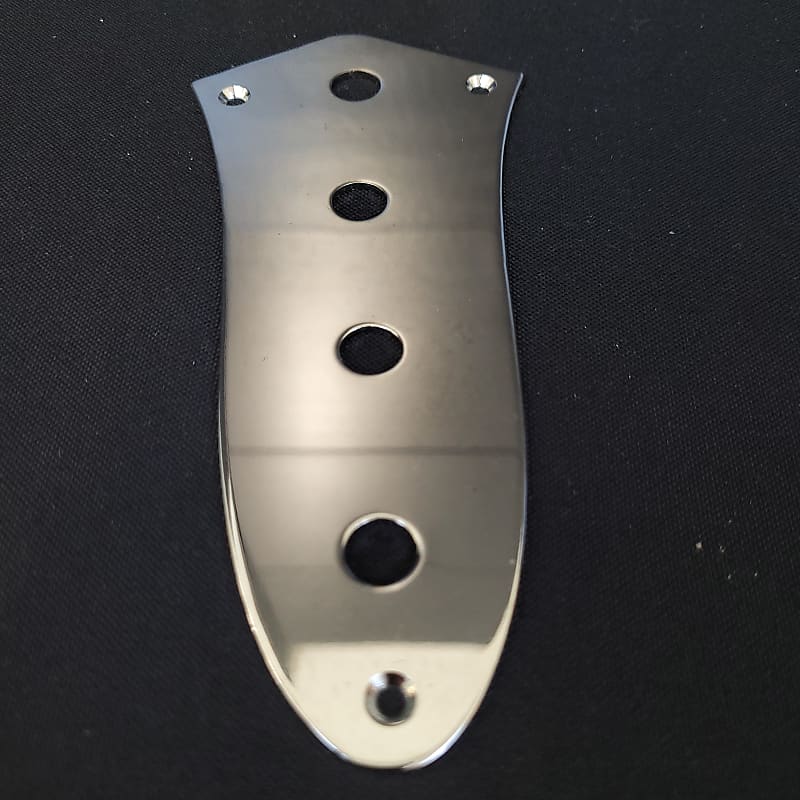 Replacement 4-Hole Jazz Bass Control Plate - Chrome | Reverb