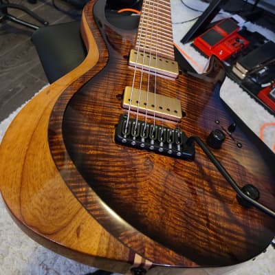 Kiesel Neck-thru Aries 2021 - Flamed Koa gloss | Reverb