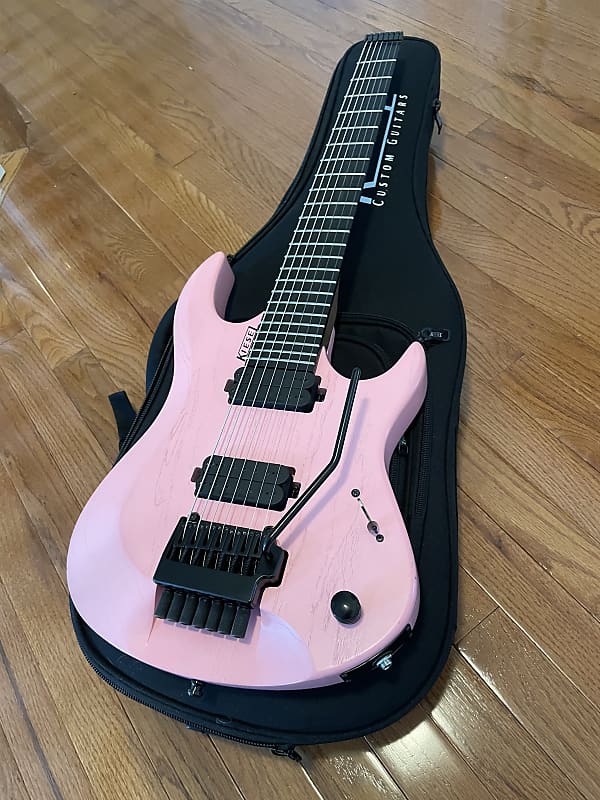 Kiesel Osiris 7 String rawtone pink Hipshot Trem Headless | Reverb