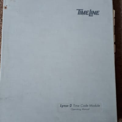 Lynx Operating Manual for Lynx-2 Time Code Module 1992 | Reverb