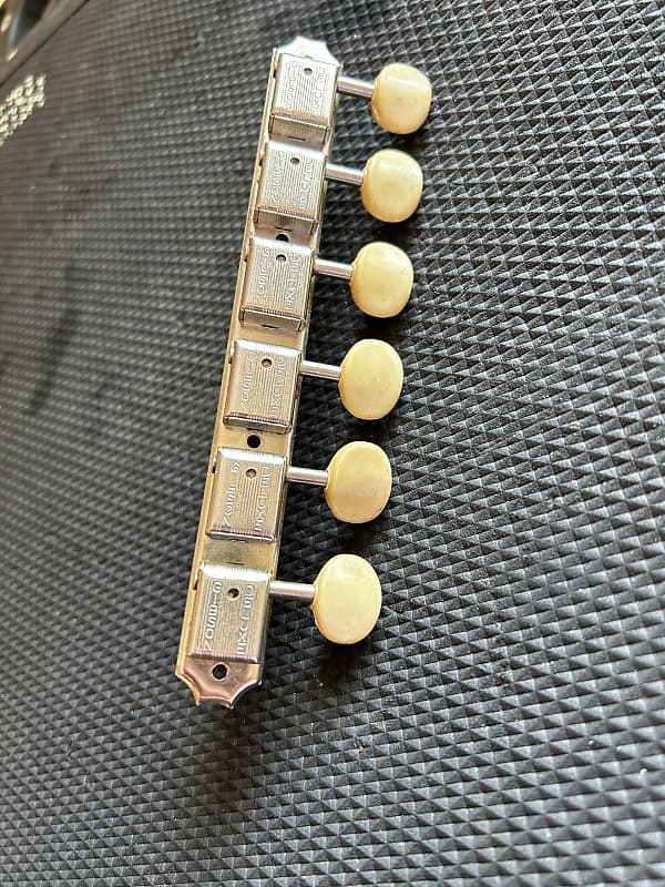 1964-68 Kluson Deluxe Nickel Double Line Strip Tuners for | Reverb