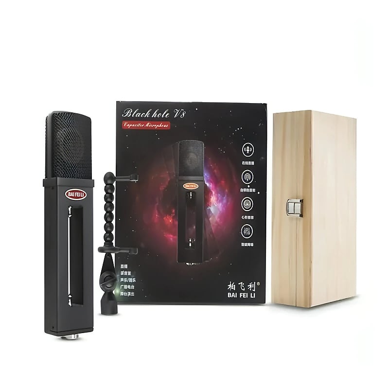 V8 Professional Condenser Microphone-Black | Reverb