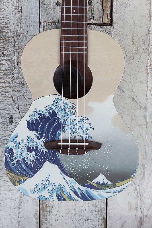 Luna Great Wave Tenor Ukulele Great Wave Graphic Tenor UKE | Reverb
