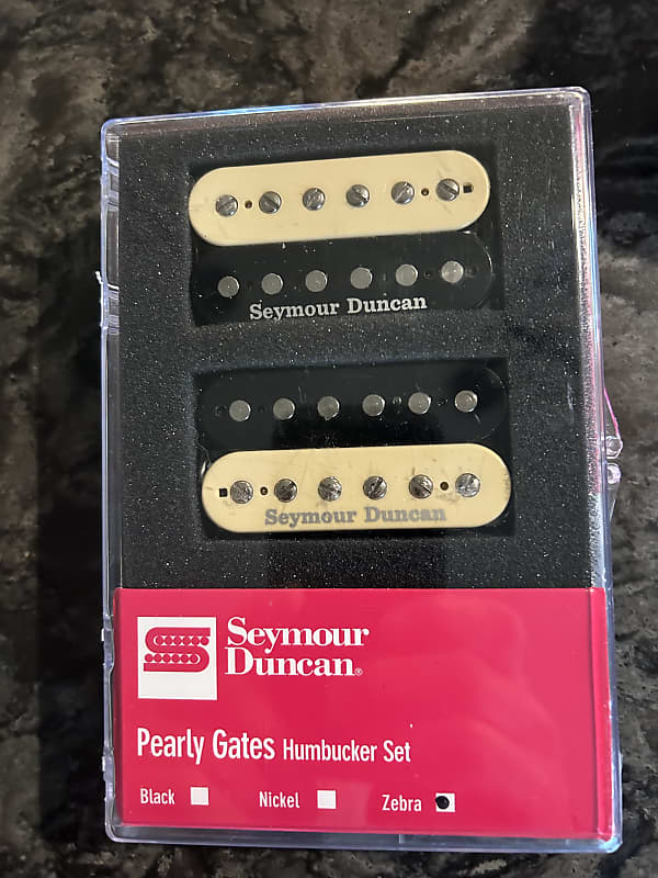 Seymour Duncan Pearly gates pickups set 2021 Zebra | Reverb