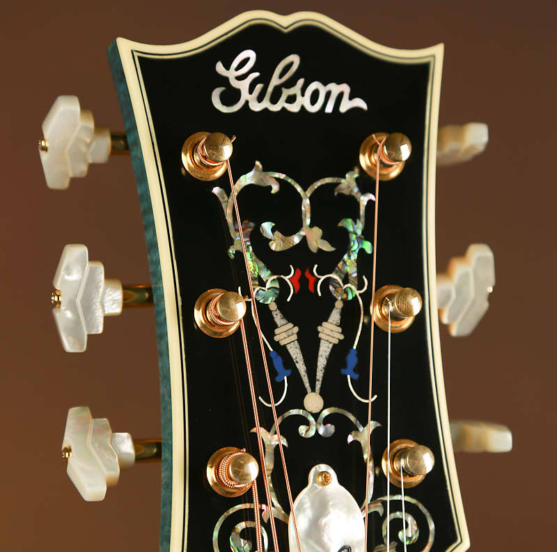 Gibson SJ-200 Silver Cascade Vine Harvey Leach Acoustic | Reverb