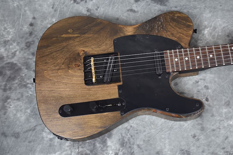Partscaster Telecaster 2023 Brown Black Pine HH Hot Rails | Reverb