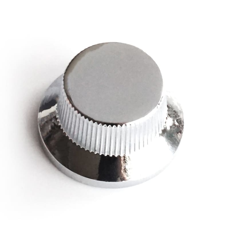 Stratocaster Control Knobs Metal Black Pearl - Chrome - x1 | Reverb