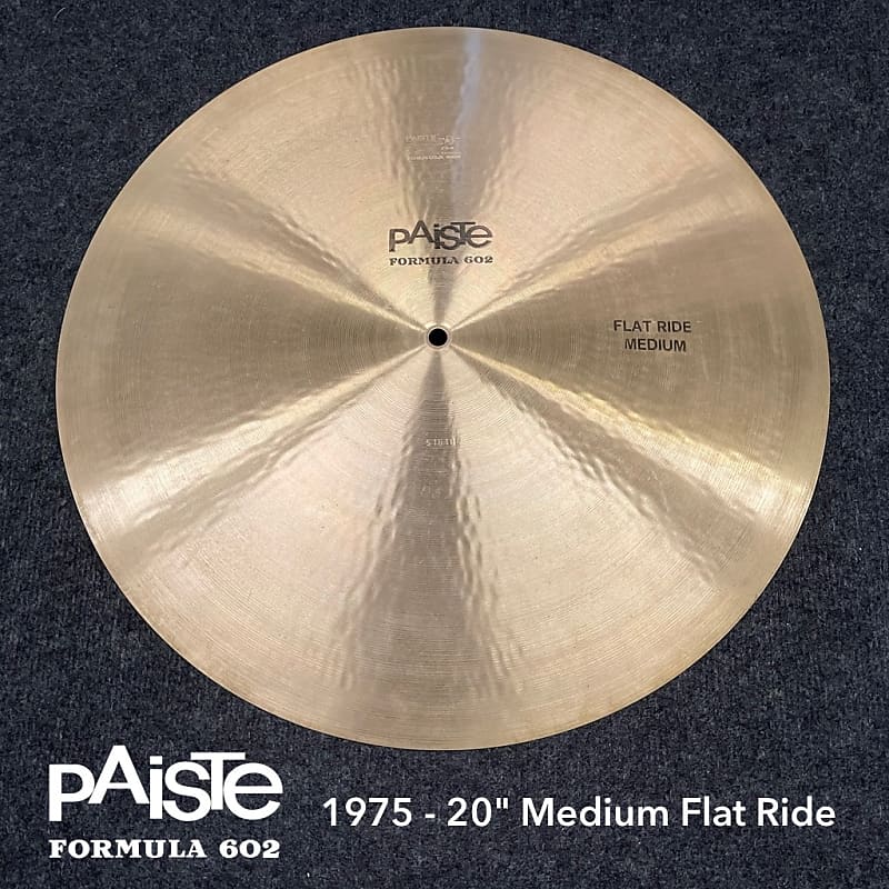 Paiste 20" Formula 602 Medium Flat Ride 1975 - Brilliant | Reverb