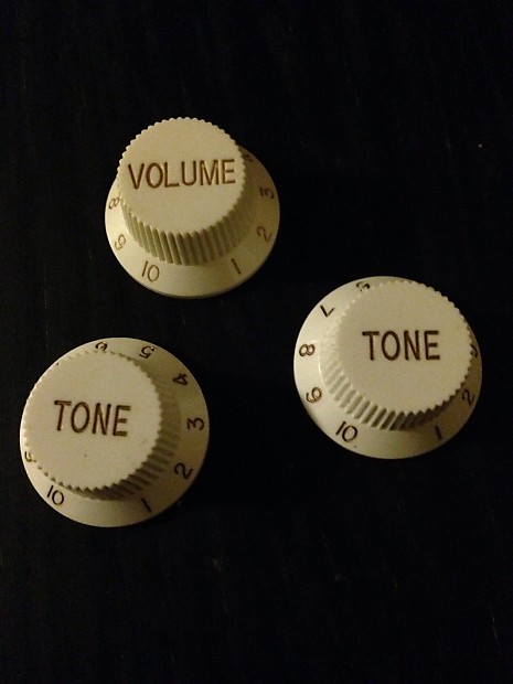 Fender Strat Knobs White | Reverb