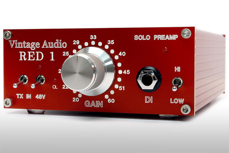 Vintage Audio: Red Solo Preamp, Desktop Boutique Mic Preamp | Reverb