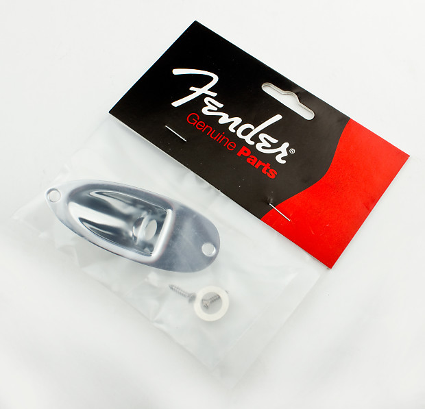 Fender american stratocaster strat input output jack plate | Reverb