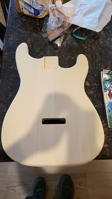 Double cutaway offset strat body blank 2022 - Natural | Reverb