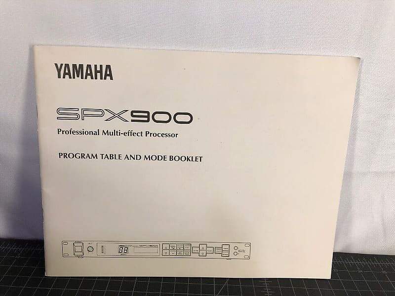Yamaha Pro Multi Effect Processor SPX900 Program Table & Mode | Reverb
