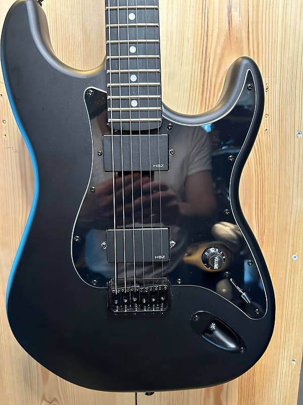 Harley Benton ST-20HH Active Pickups Matte Black | NEW ELiXiR | Reverb