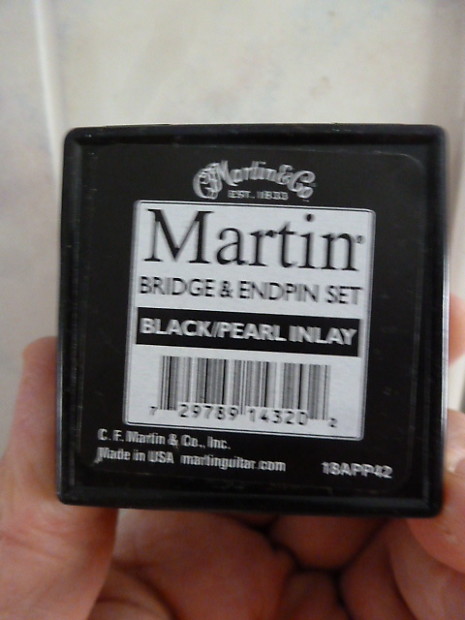 Martin Bridge Endpins Black Pearl Inlay | Reverb