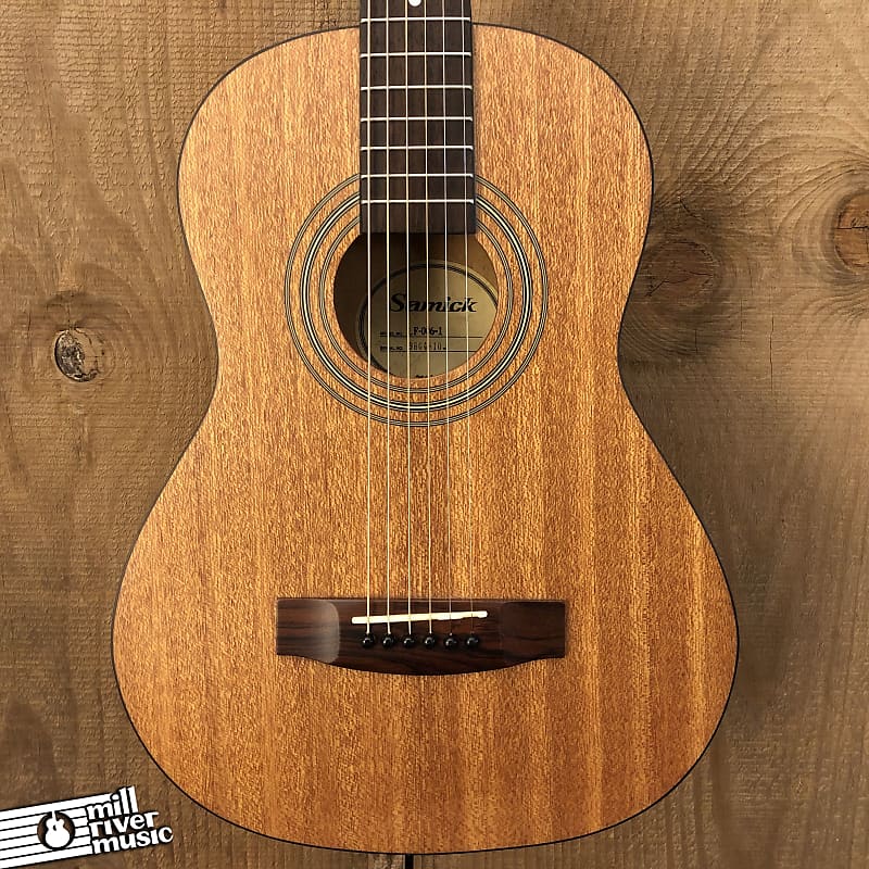 Samick LF-006 Short Scale Parlor Acoustic Guitar Natural | Reverb