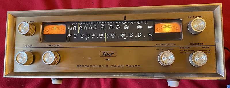 Vintage c.1960 Pilot FA-680 Stereo AM/FM Tuner Tube Amp | Reverb