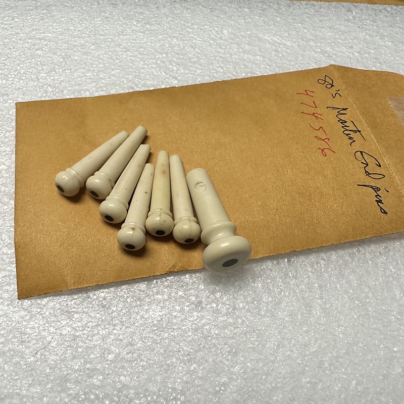 Martin End Pins & Strap Button D-35 D-28 D-18 1983 1984 1985 | Reverb