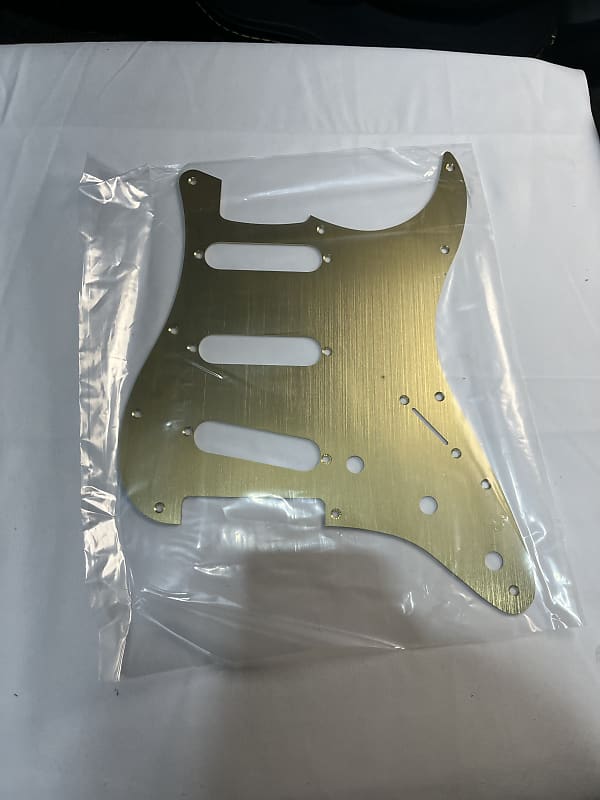 NOS Fender Stratocaster anodized gold aluminum pickguard PG | Reverb