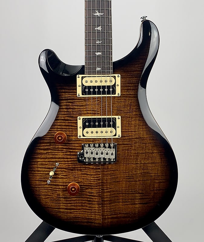 PRS SE Custom 24 Left Handed - Black Gold Burst | Reverb