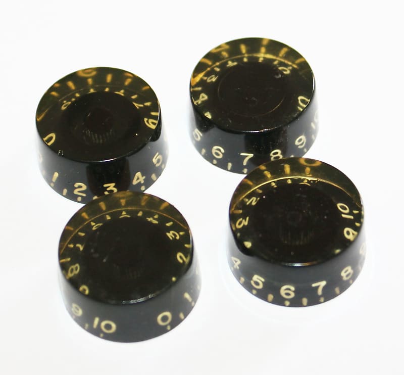 Vintage 1970's Gibson Speed Knobs Black SG Les Paul Custom | Reverb