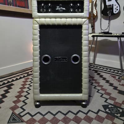 Kustom K100 1960's White Sparkle Tuck n Roll Half Stack | Reverb