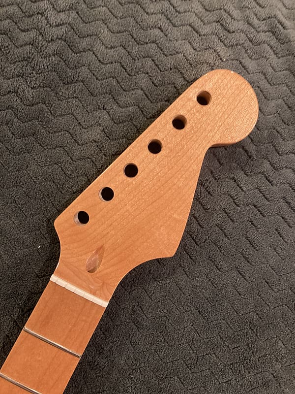 Roasted Maple Guitar Neck, Fits Strat, 9.5" radius, Bone Nut, | Reverb