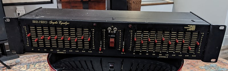 Biamp EQ-210 Rack Mount Equalizer, 2x10 Sliders + Gain, | Reverb