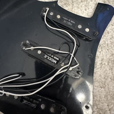 1988 Kramer Strat Seymour Duncan Loaded Pickguard - Black | Reverb