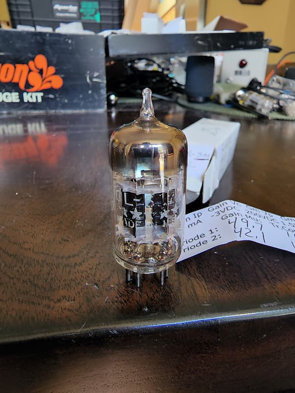 GE 5 Star 6072 Tube 3M Factory Red Markings 1953 Triple Mica | Reverb