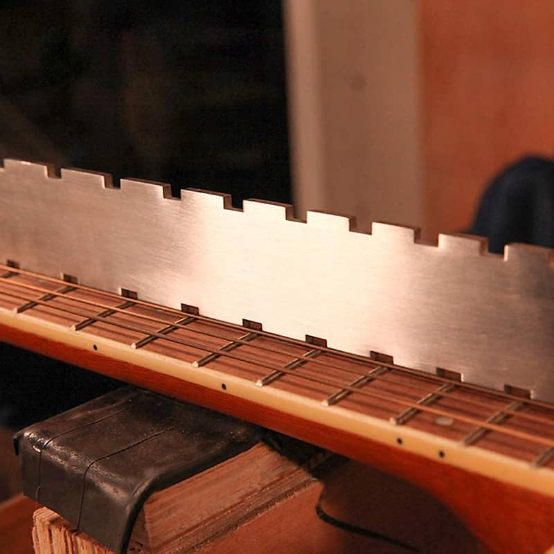 Guitar Neck Notched Straight Edge Fret Rocker Fender Guitars | Reverb