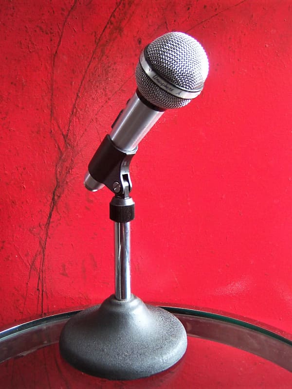 Vintage 1970's Shure 585SA dynamic microphone harp Satin | Reverb