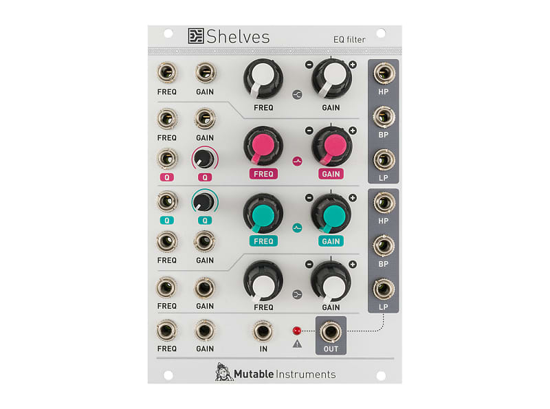Mutable Instruments Shelves MKII 4 Band VC Parametric EQ | Reverb