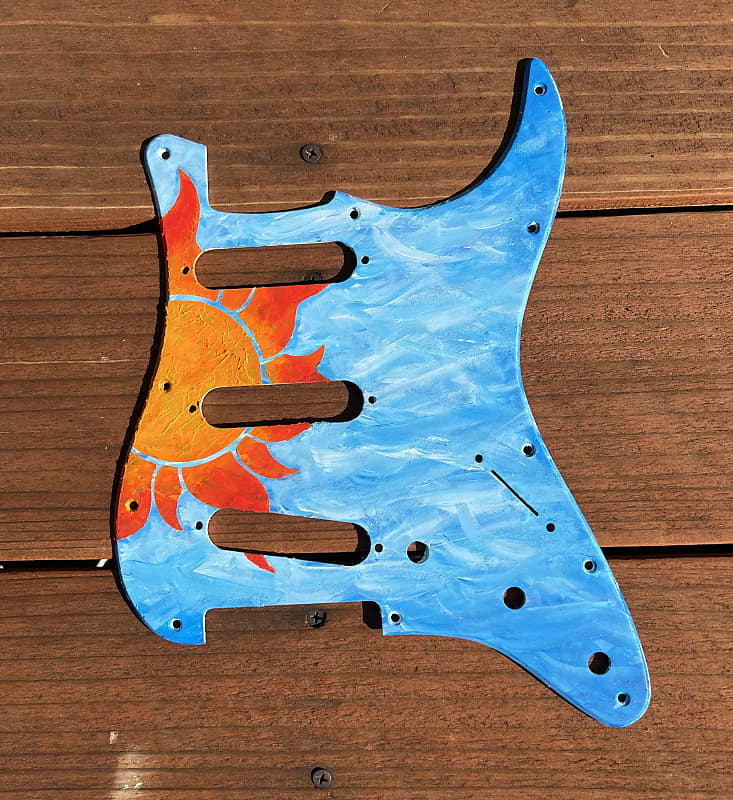 Fender Stratocaster Custom painted pickguard | Reverb