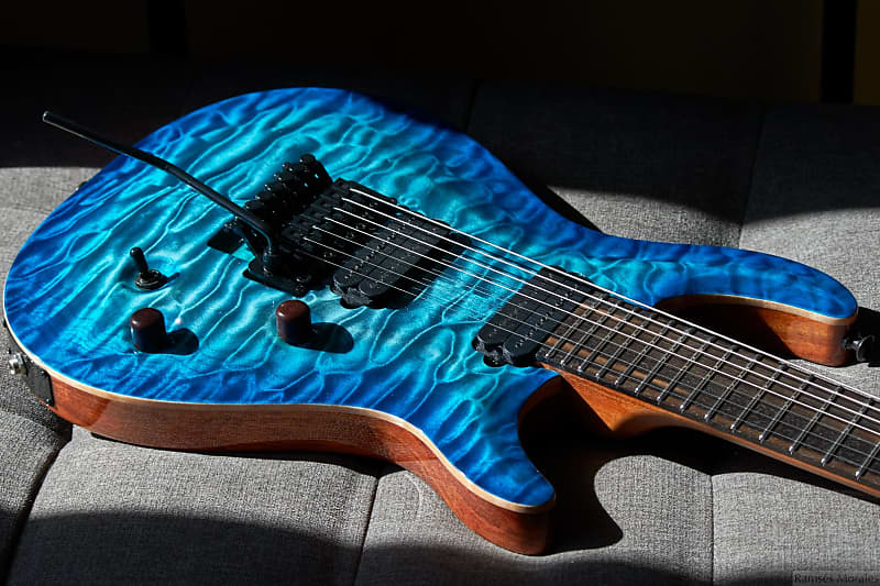 Carvin (now Kiesel) CT7 2014 — Carved Top 7-string, Deep Aqua | Reverb