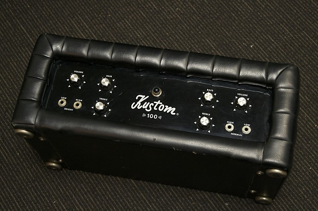 Kustom K-100 1 and 4-12 8 Amp and Cabinet 1970s Black Tuck & | Reverb