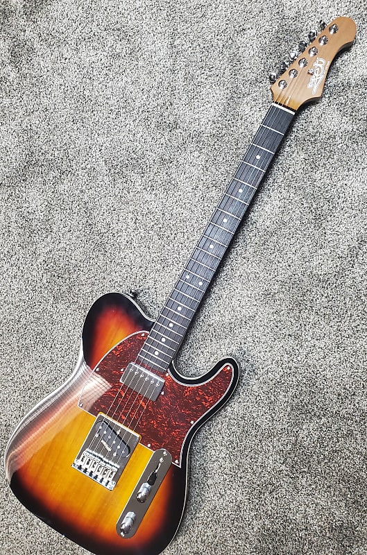 JET Guitars JT-350 Tele-Style Custom Electric Guitar 3-Tone | Reverb