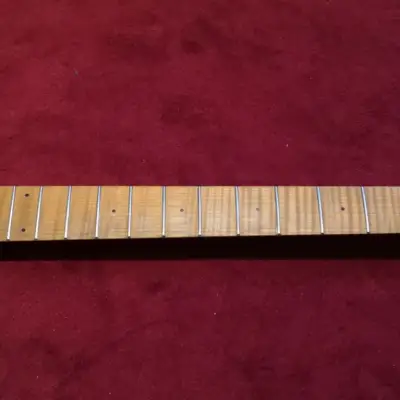 Custom baritone guitar neck - 30" - roasted flame maple | Reverb
