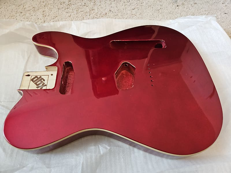 XGP Telecaster body - Candy Apple Red with binding | Reverb