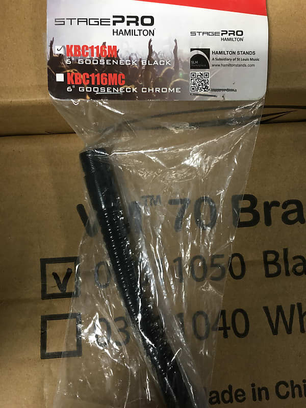 Hamilton KBC116M 6" Black Gooseneck for Microphone | Reverb