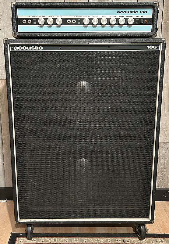 1970s Acoustic 150 Head with 2x15 Acoustic 106 Cabinet, | Reverb