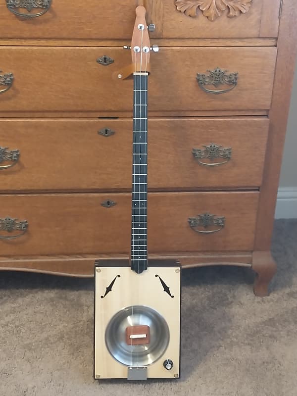 3 String Resonator Guitar Handmade, Hardwood Natural Wood | Reverb