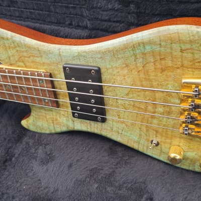 Custom Short scale mini bass - Translucent green | Reverb